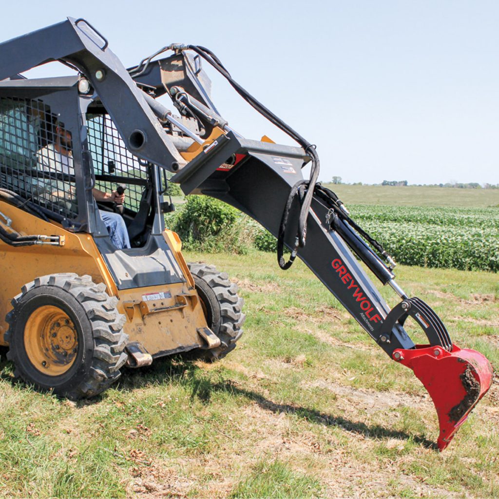 GreyWolf™ Skid Steer 12" Bucket Backhoe | GreyWolf™ Attachments