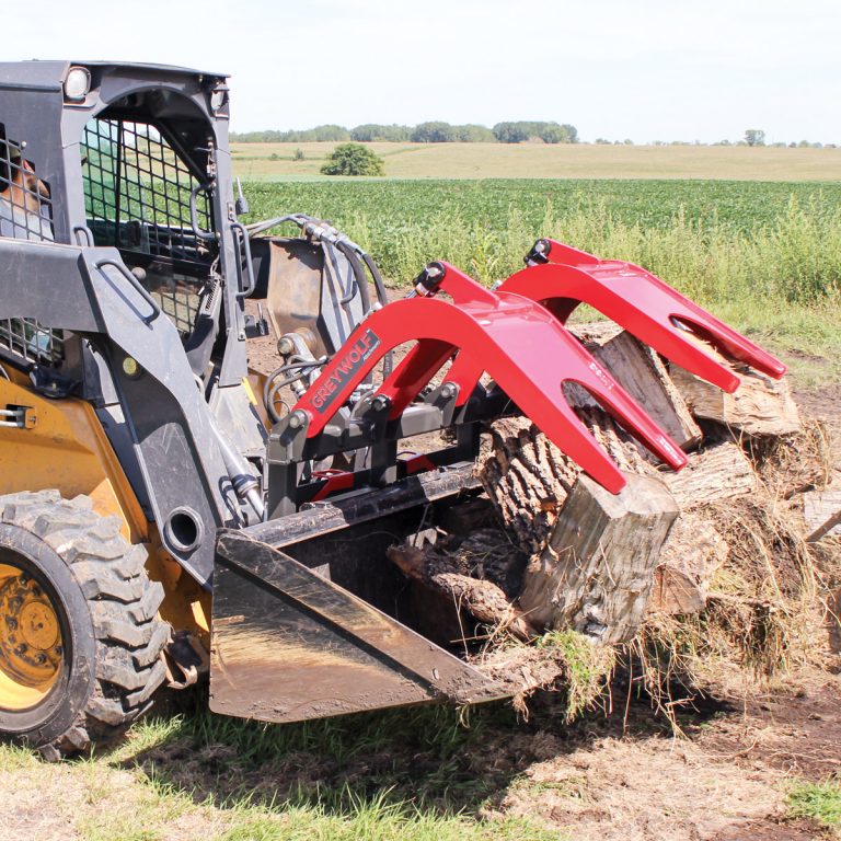 GreyWolf™ Skid Steer Double Quick Attach Grapple | GreyWolf™ Attachments